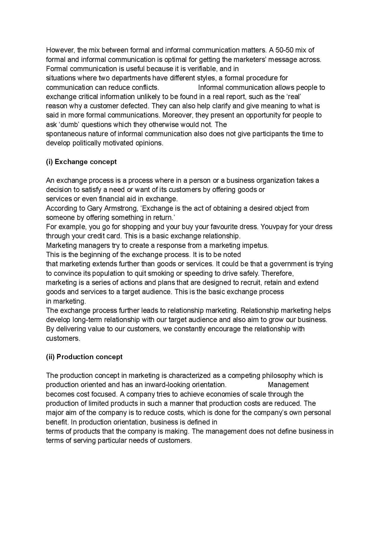 Marketing Management Lecture Notes Marketing Management Docsity