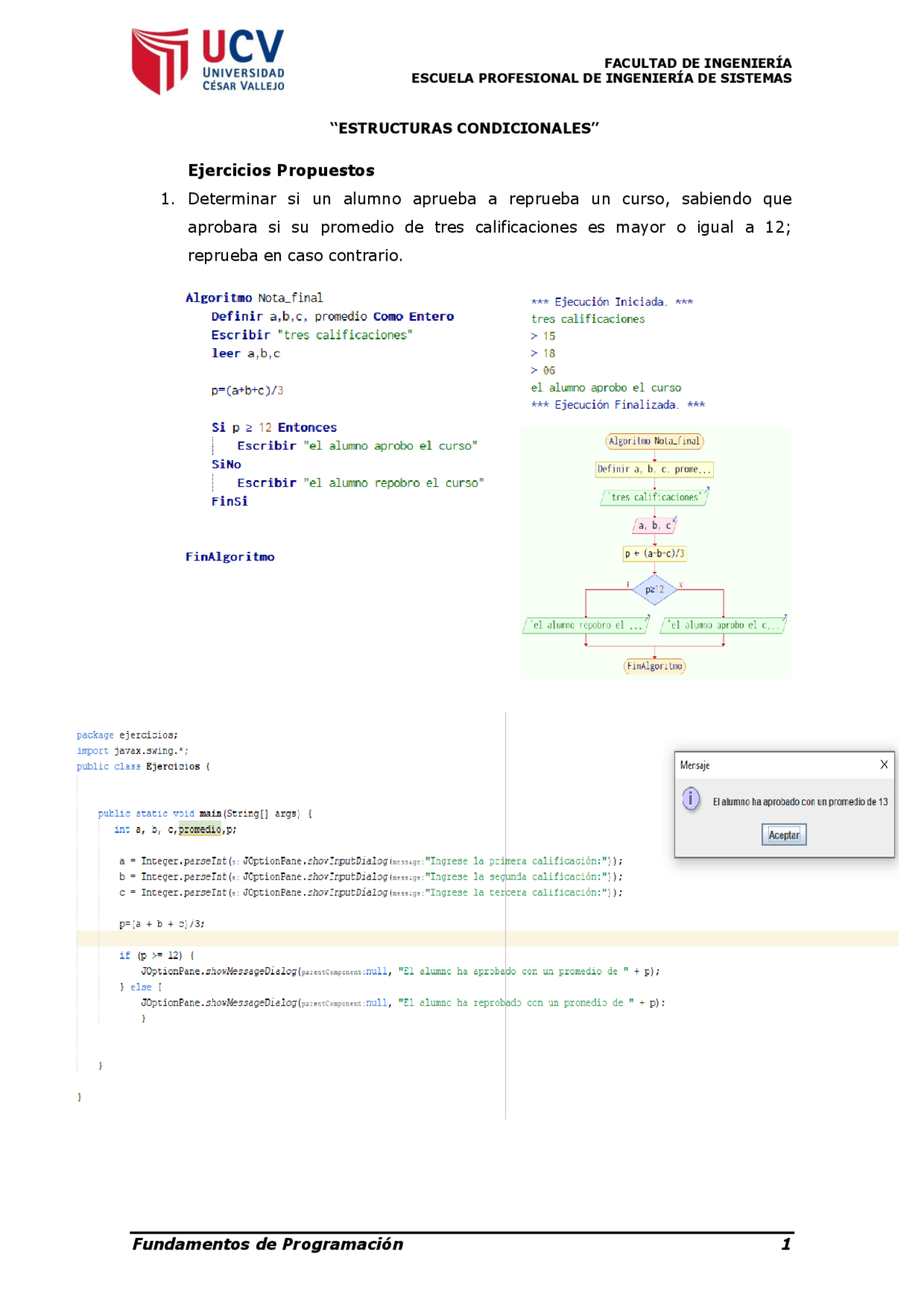 El documento es el curso de pseint y pseudocodigo | Ejercicios de Metodología de Programación ...