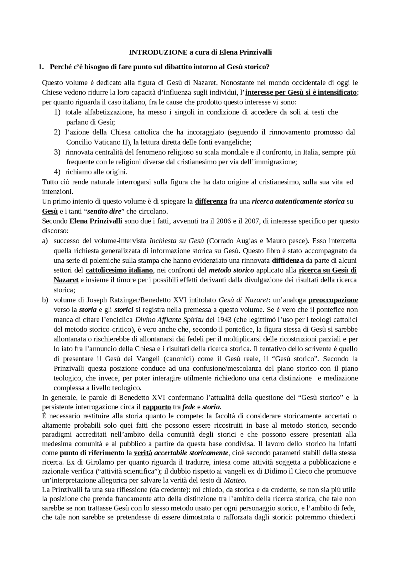 Enigma Gesù Riassunti Dettagliati Schemi E Mappe Concettuali Di