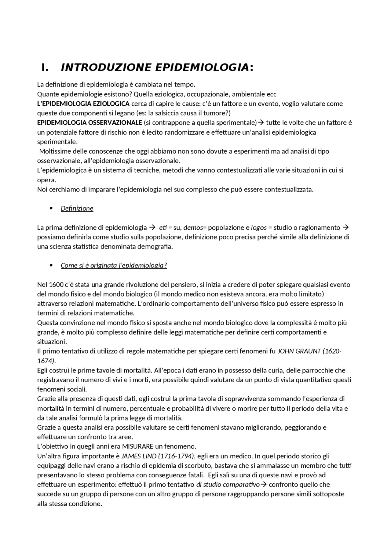 Riassunto Programma Di Epidemiologia Dispense Di Epidemiologia Docsity