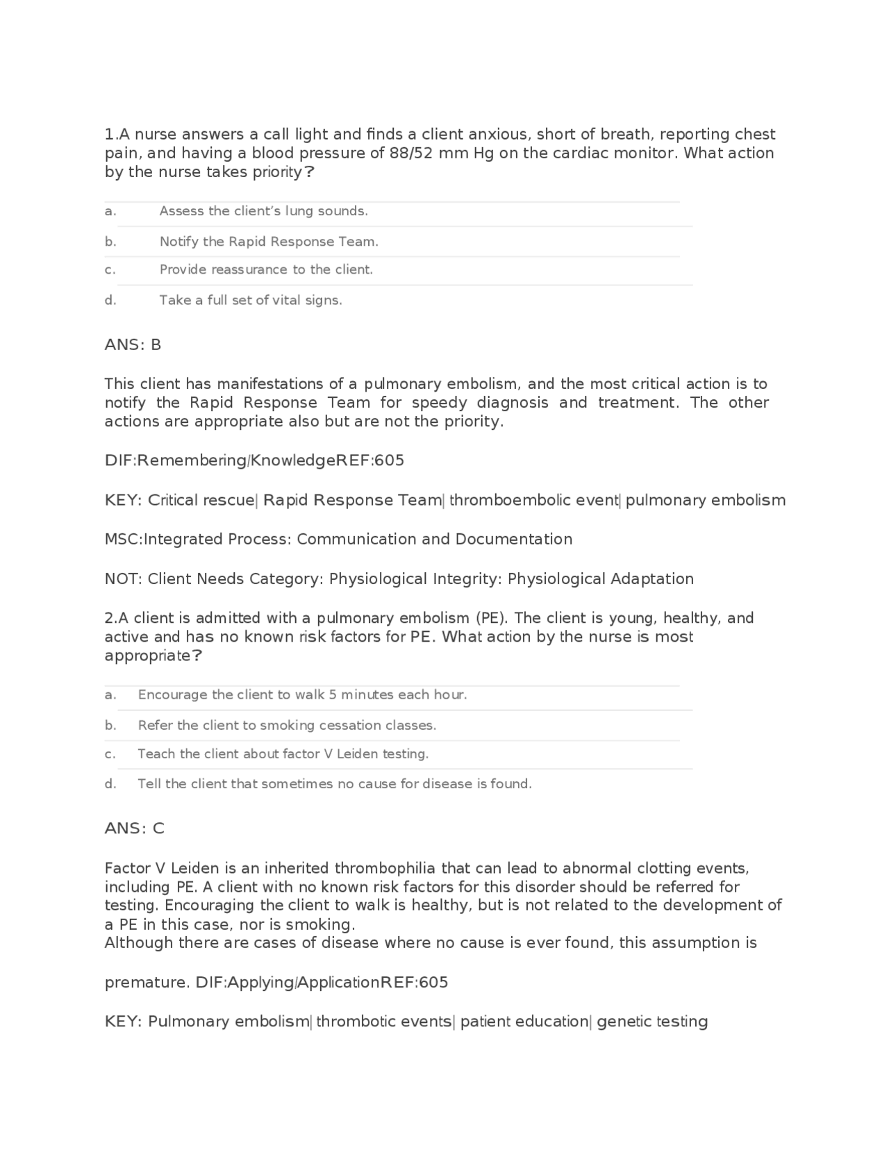 Pcb 1020 Nurs Exam 3 Exam Questions With 100 Correct Answers 2023 A