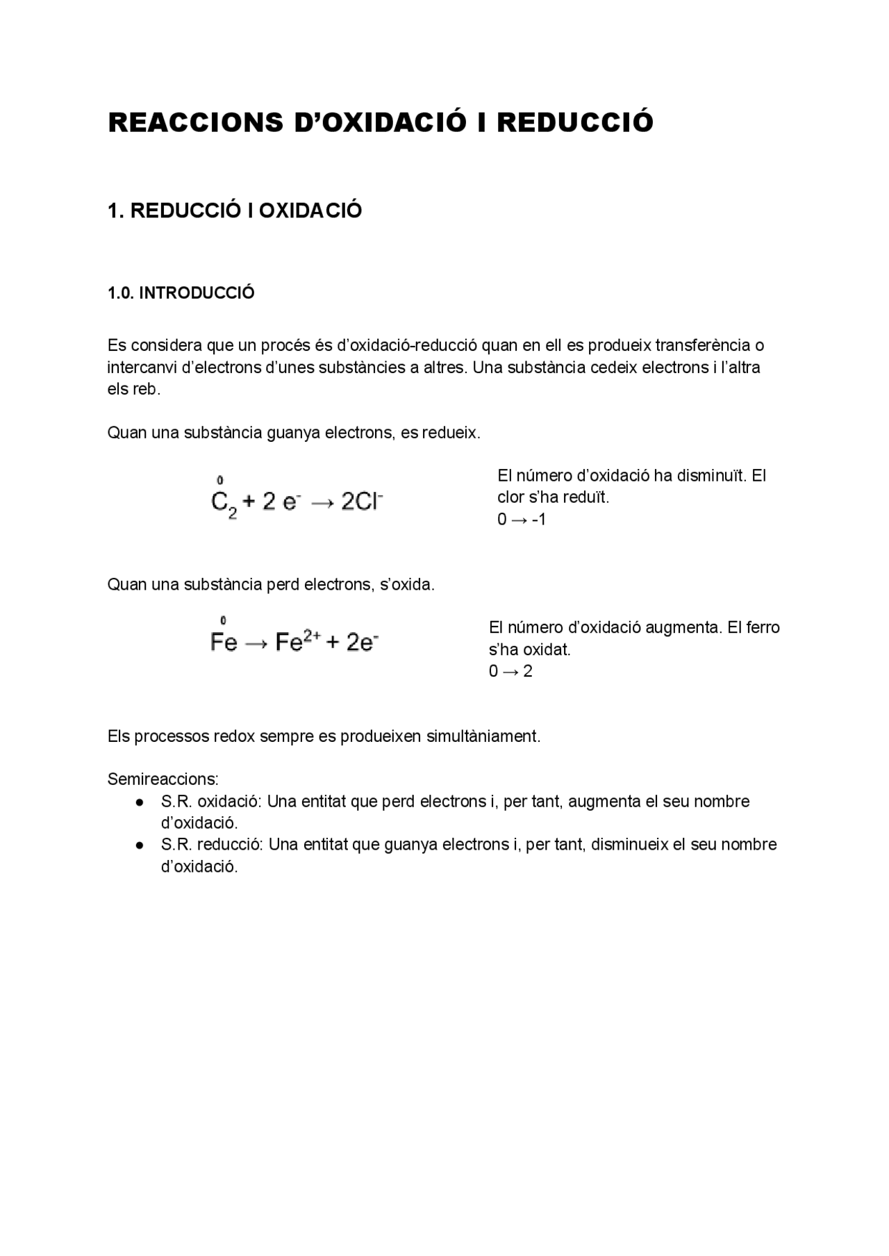 Apunts Redox 2n Batx Apuntes De Química Docsity