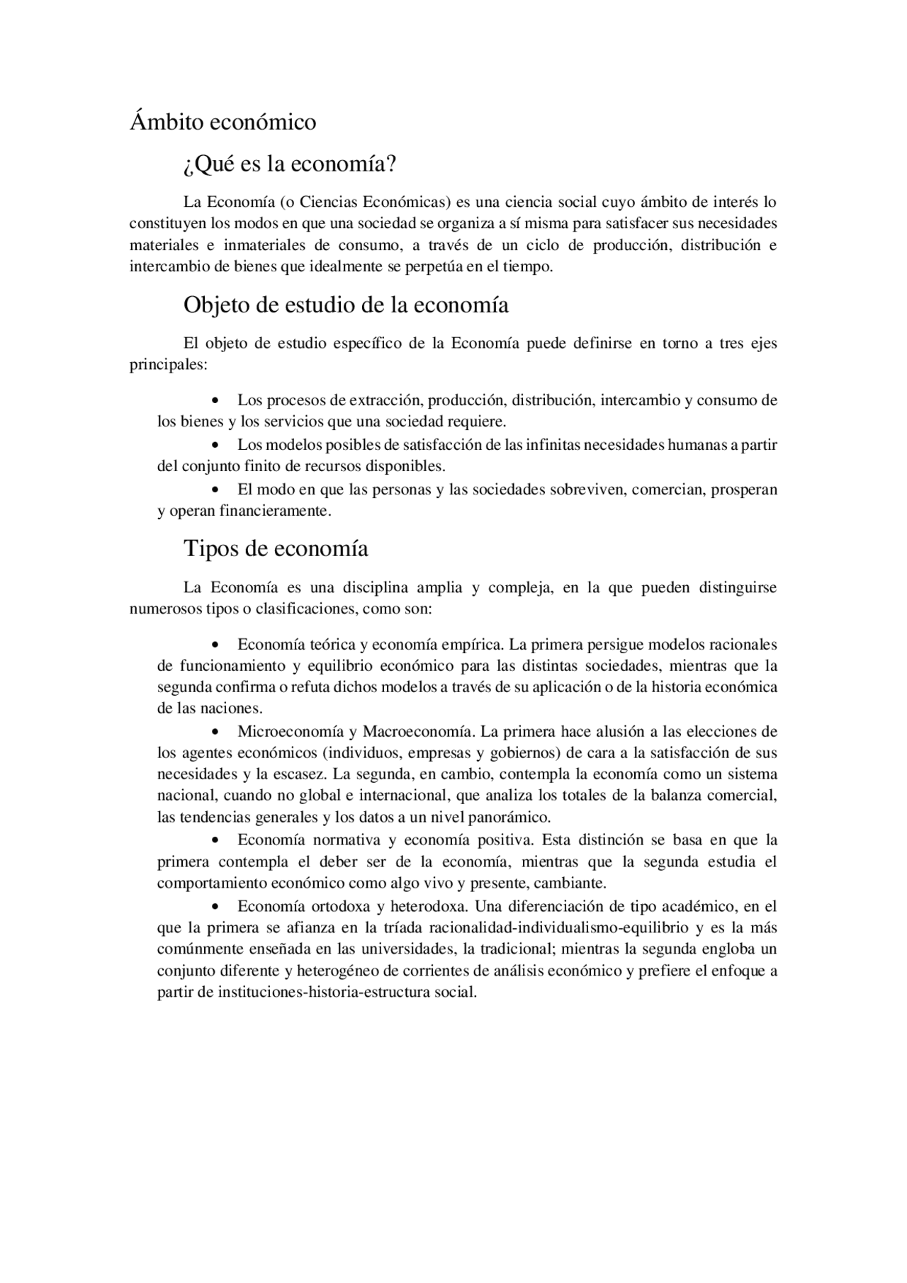 ámbito económico resumen | Apuntes de Humanidades y Ciencias Sociales ...