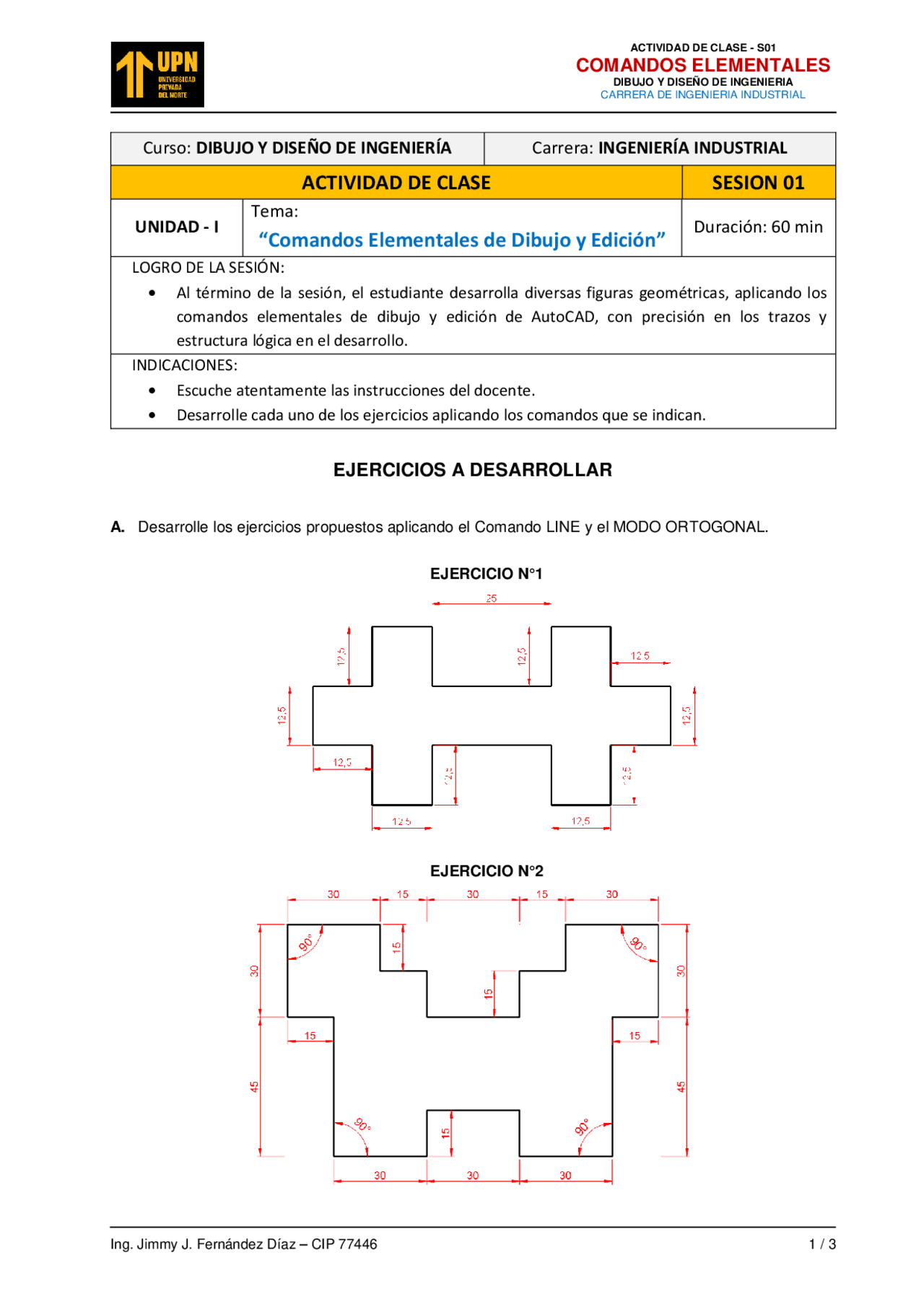 Autocad Para Practicar Ejercicios De Gestión Industrial Docsity
