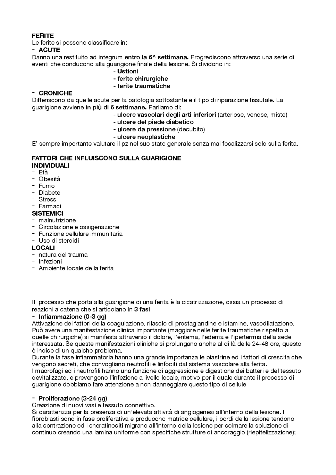 Riassunti Chirurgia I Ii Appunti Di Chirurgia Generale Docsity