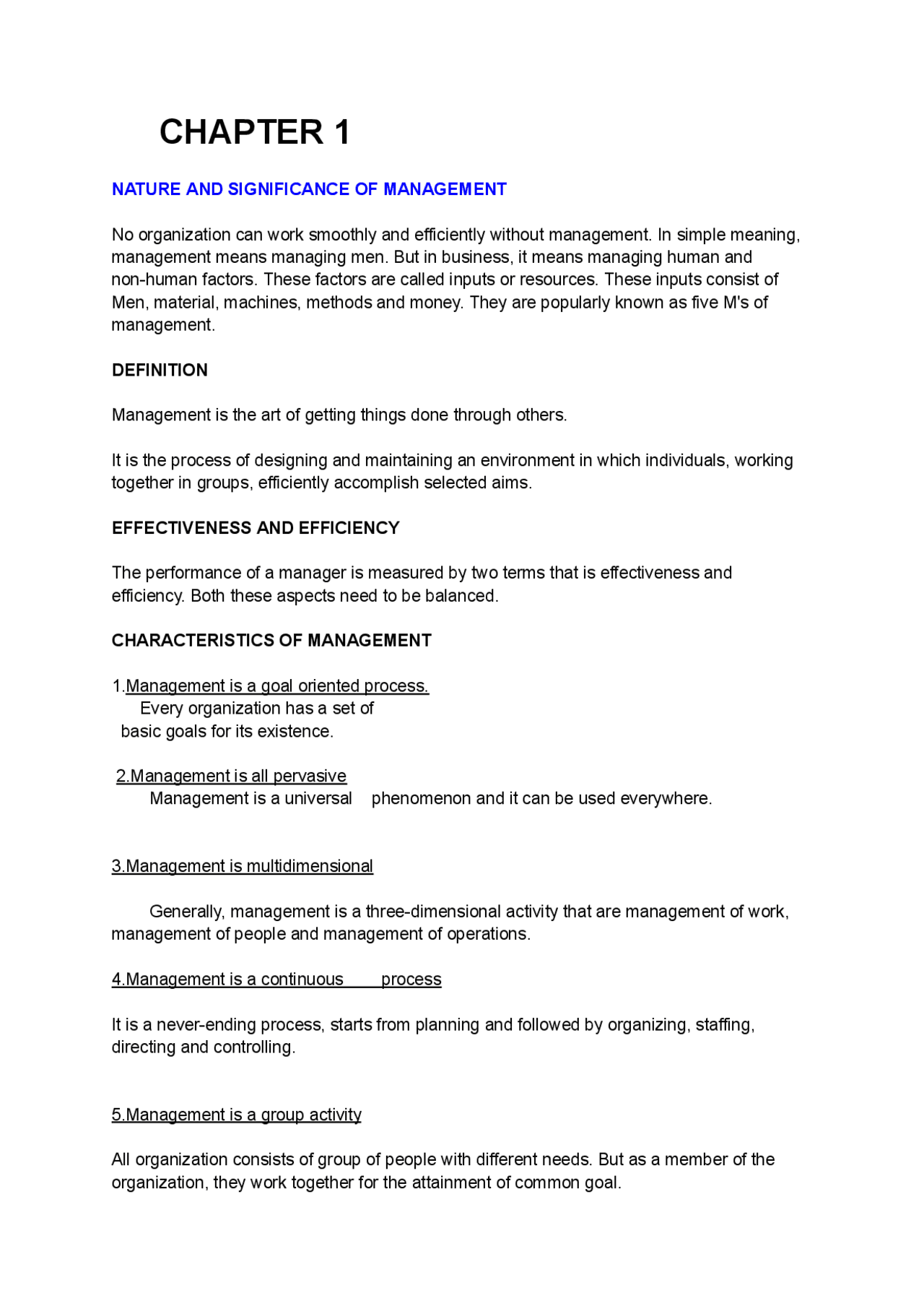 It explain about business management. | Study notes Business | Docsity