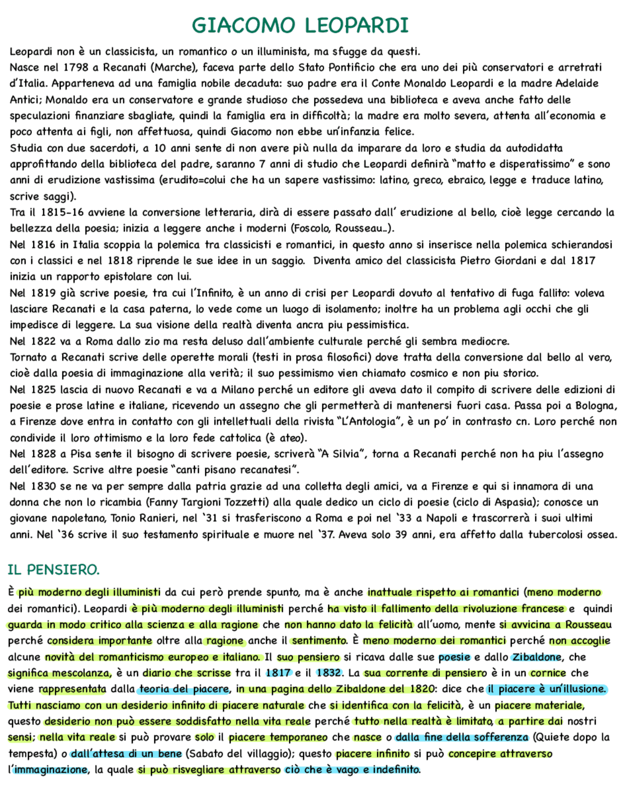 Riassunto Programma Di Italiano Di 5 Schemi E Mappe Concettuali Di
