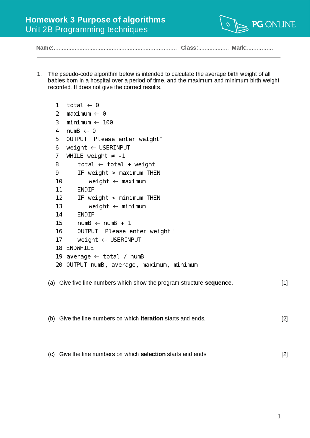 Paper 1 Gcse Computer Science All Exam Boards Questions Grade 1 9 Exercises Computer