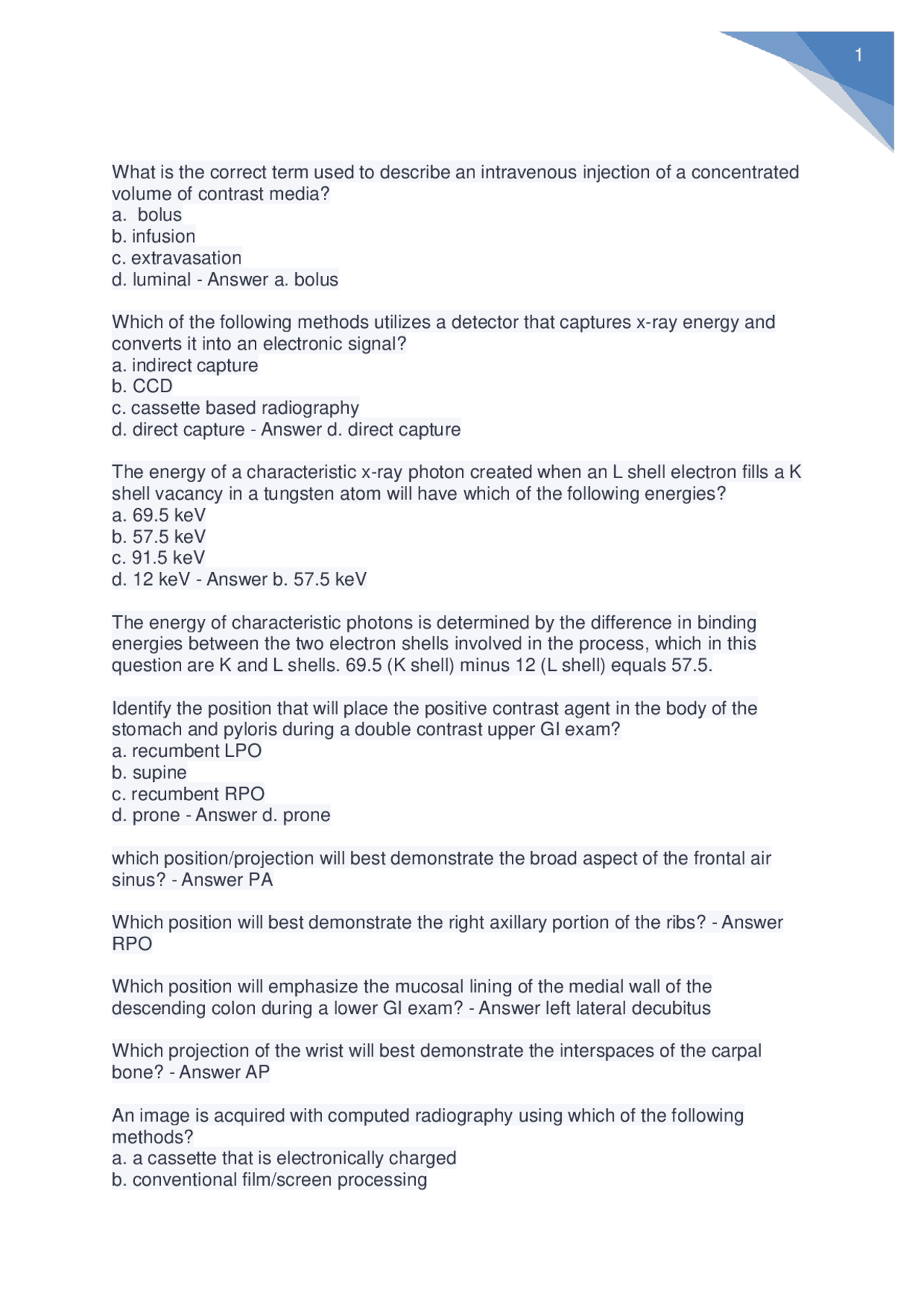 ARRT Registry Exam review rated 100% correct 2023-2024 | Exams Nursing ...