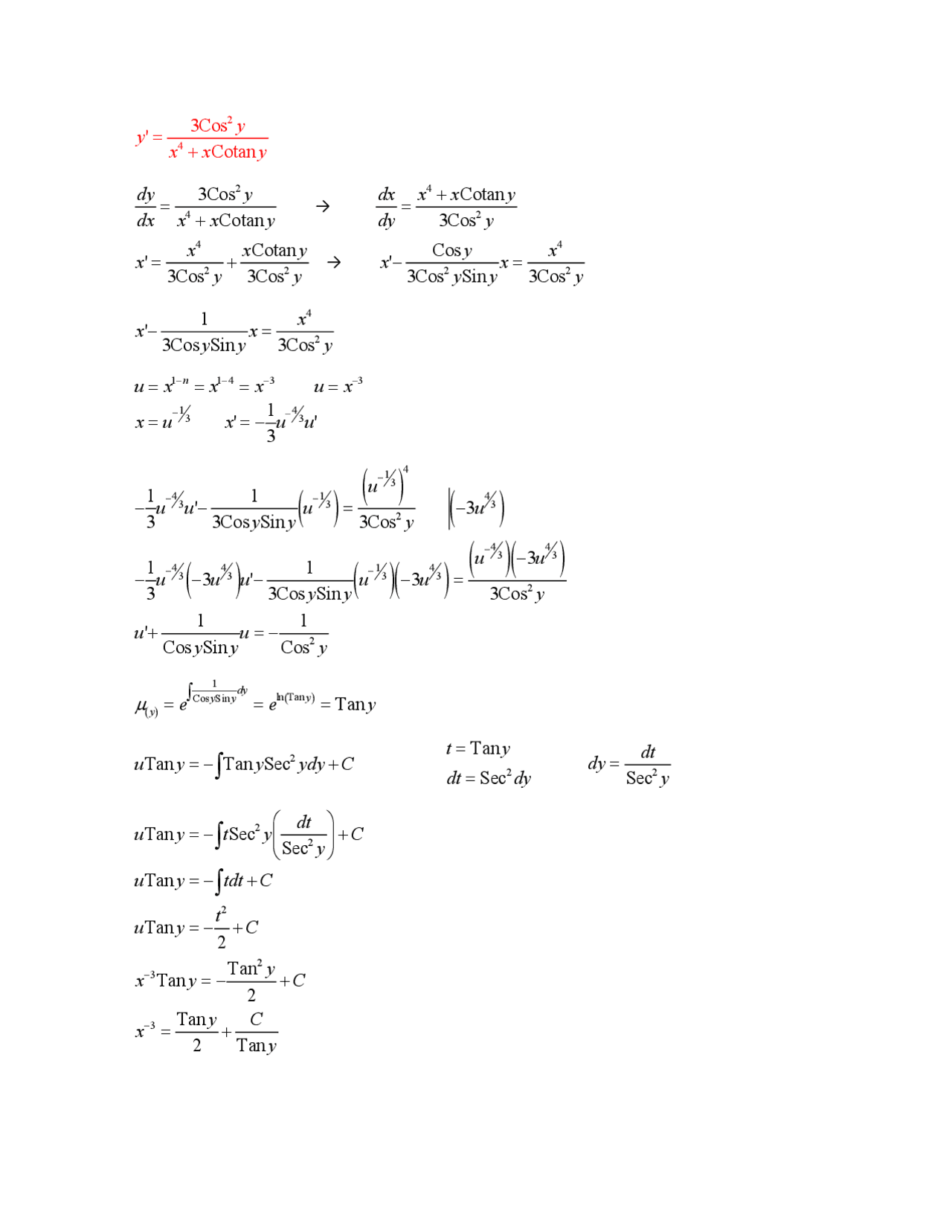 Guia de ejercicios resueltos | Ejercicios de Ecuaciones Diferenciales | Docsity