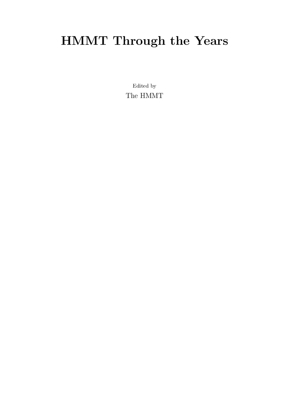 Harvard MIT ( math tournament ) | Exercícios Matemática | Docsity