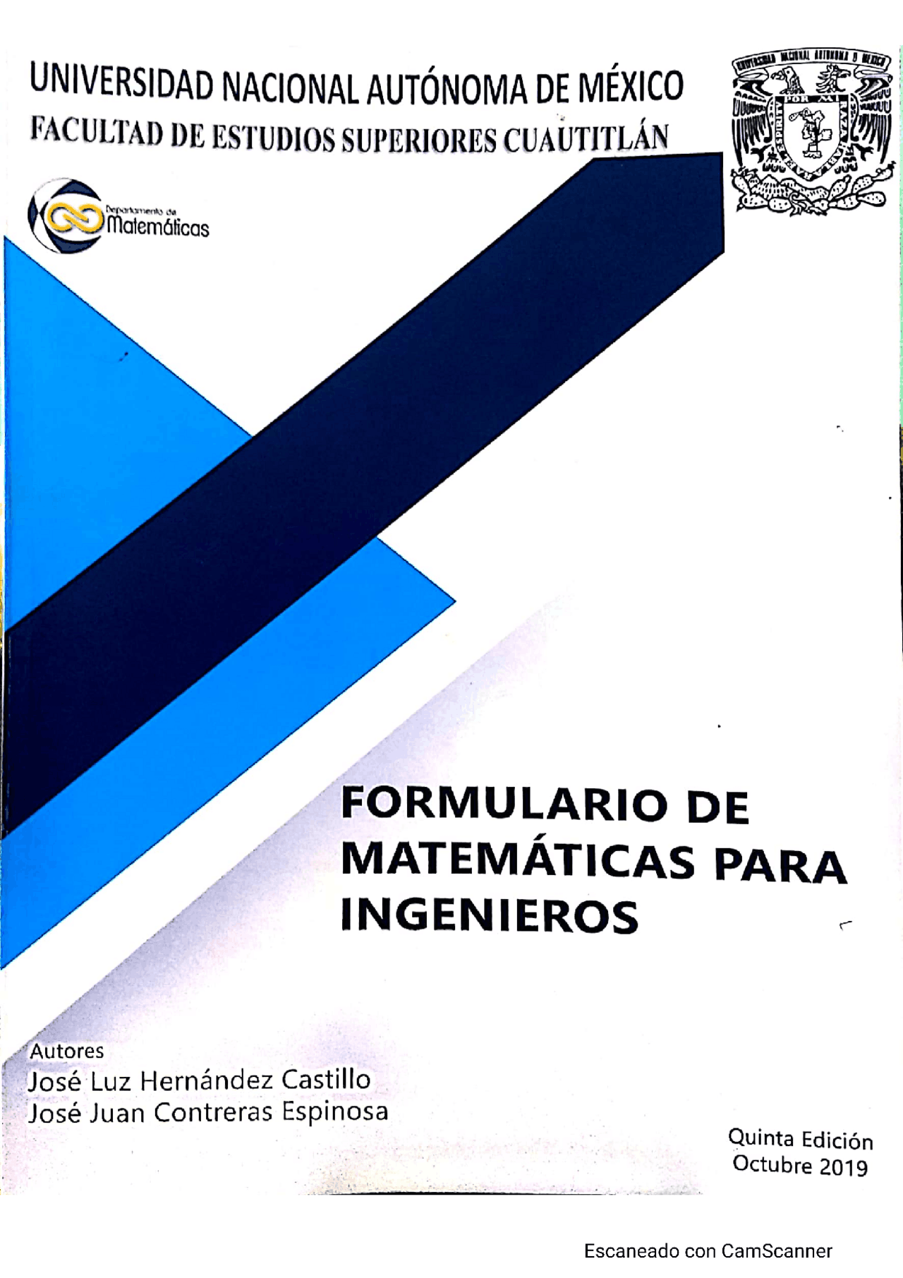 Formulas para repasar | Ejercicios de Cálculo | Docsity