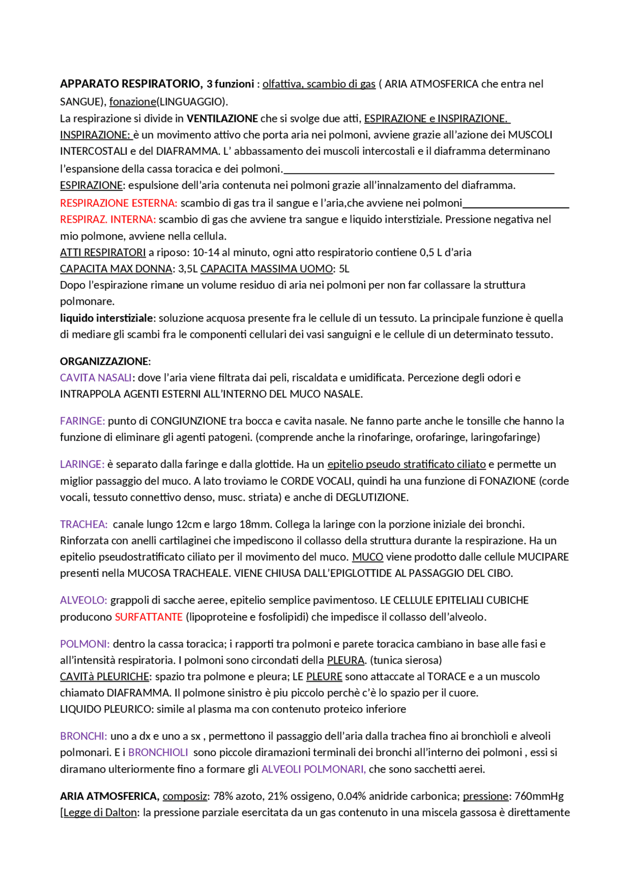 Scienze Apparato Respiratorio Sistema Immunitario Patogeni Virus