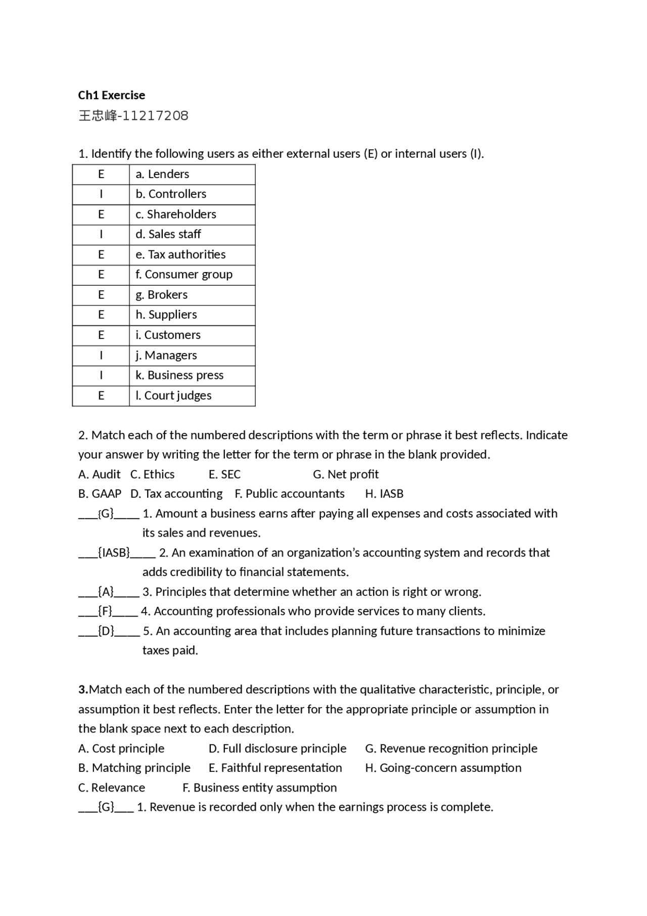 Briefly Assignment in Financial Accounting:) | Assignments Financial Accounting | Docsity