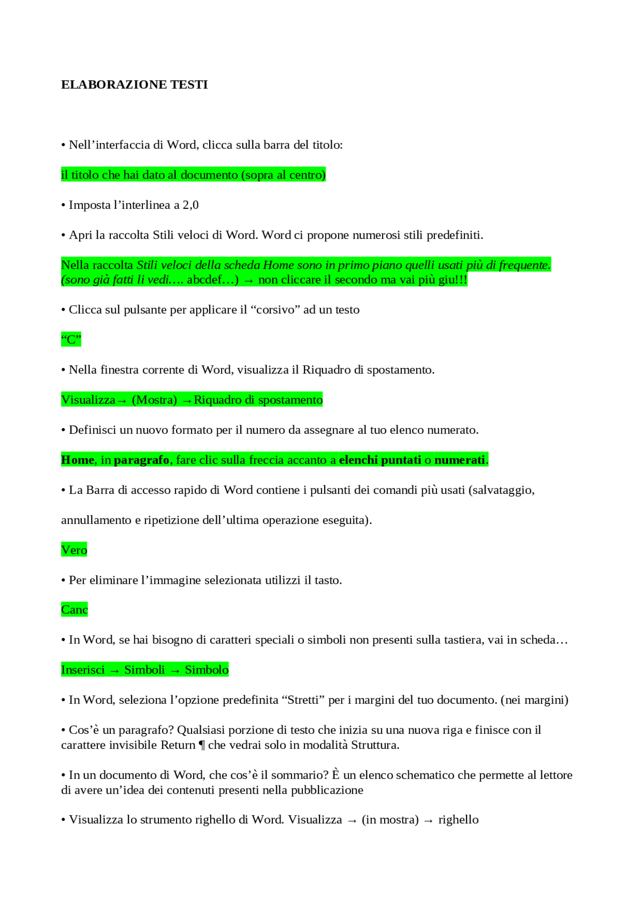 Eipass 7 Moduli User Soluzioni Modulo 5 Prove Desame Di Informatica