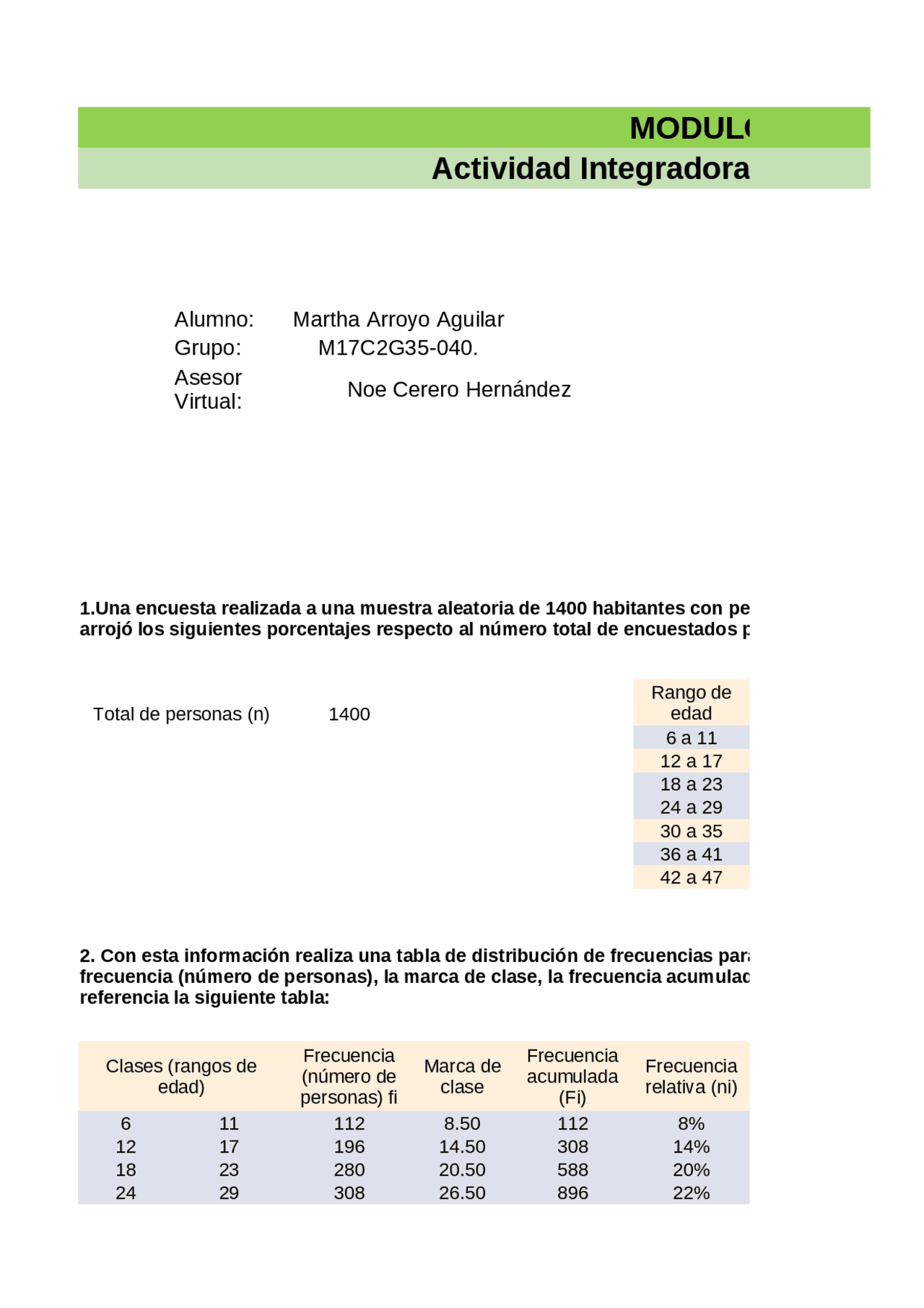 Modulo 17 Actividad Integradora 3 Ejercicios De Matemáticas Aplicadas