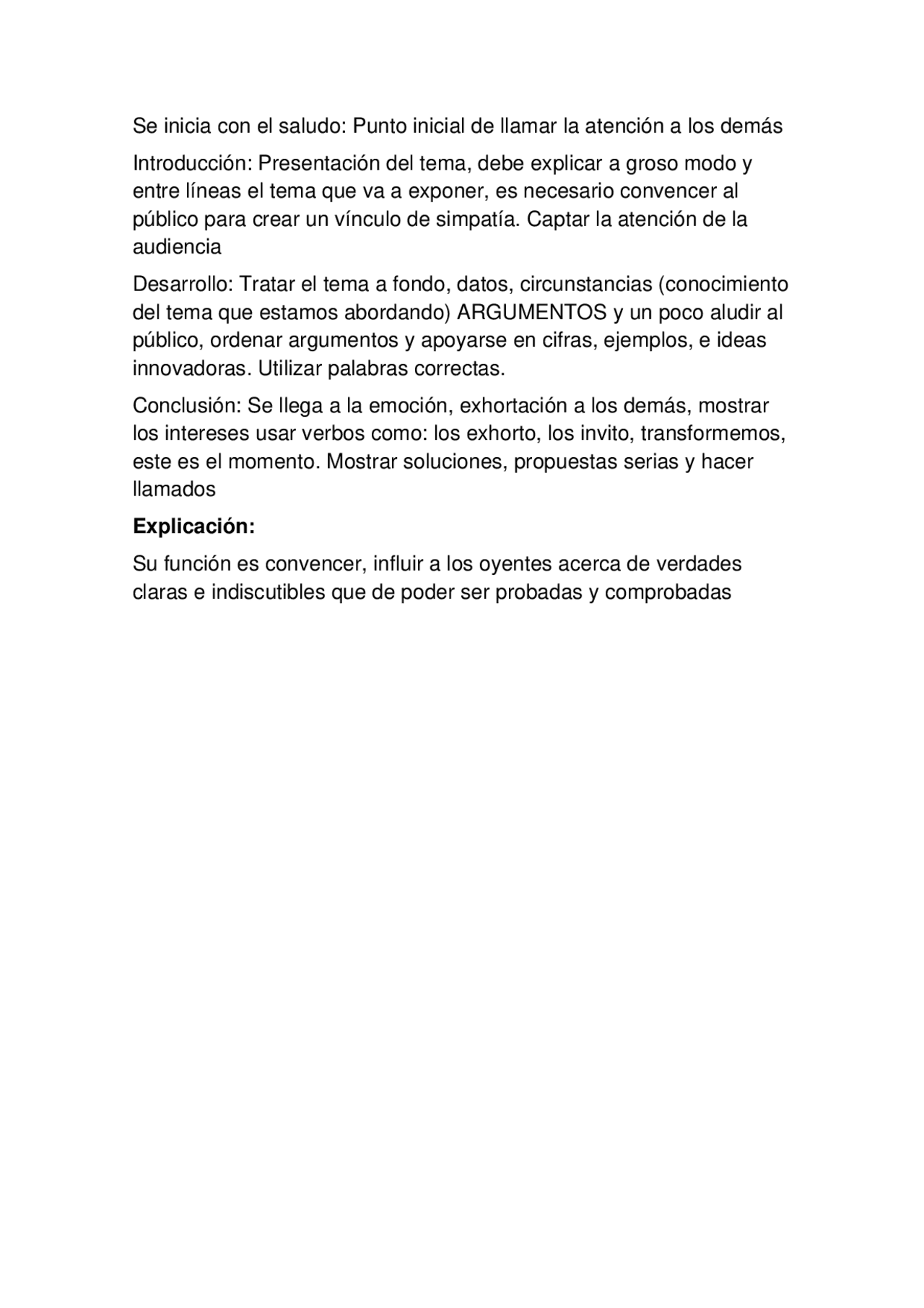 Las partes del discurso son cuatro: (exordio, exposición o narración ...