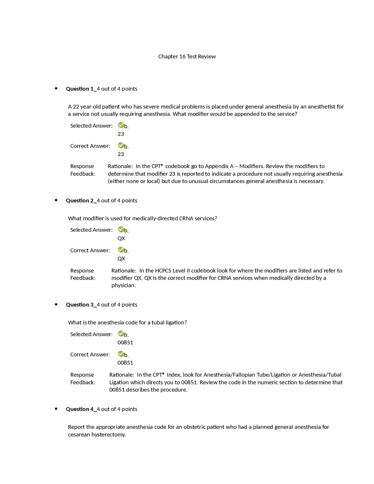 Chapter 16 Test Review Docx 1 Pdf Exams Nursing Docsity