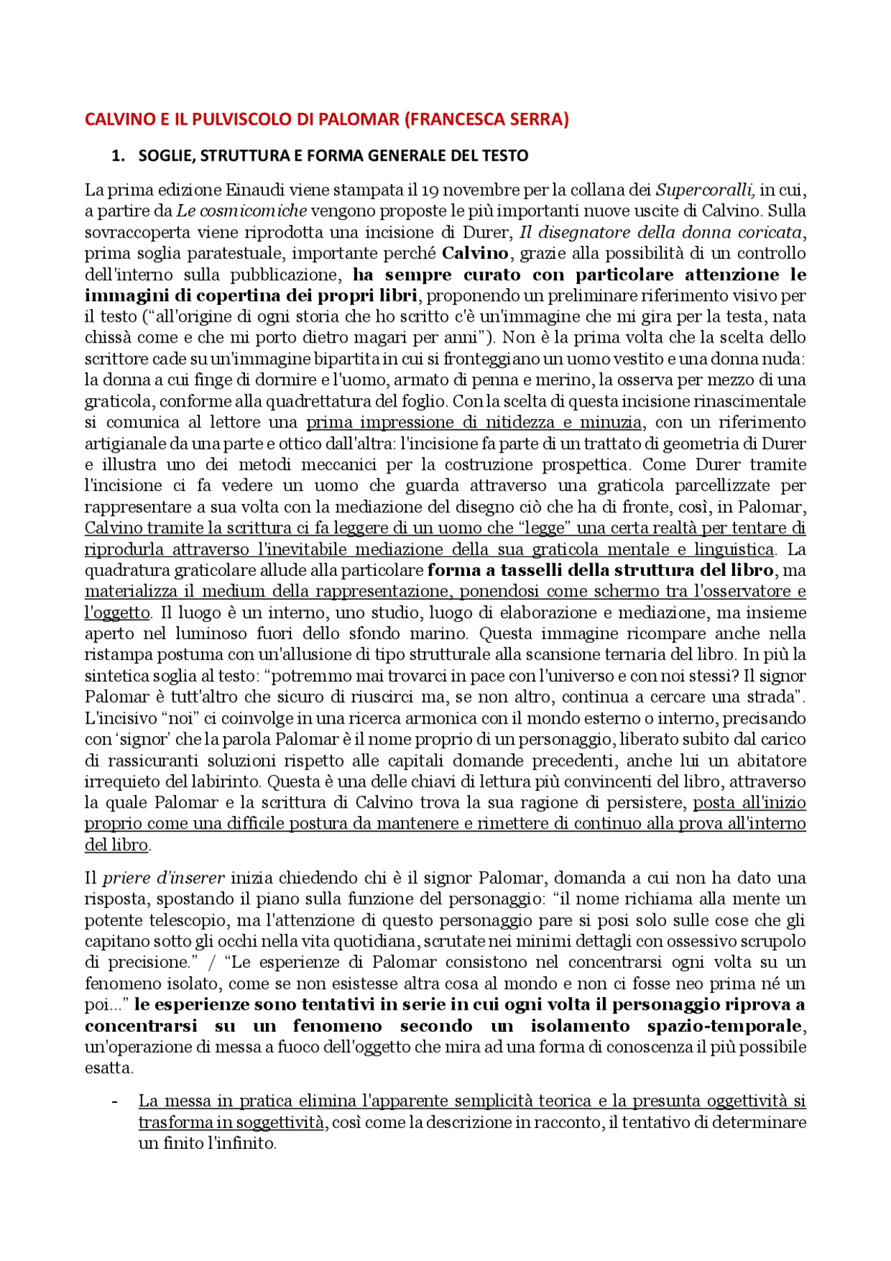 Francesca Serra Calvino E Il Pulviscolo Di Palomar Schemi E Mappe