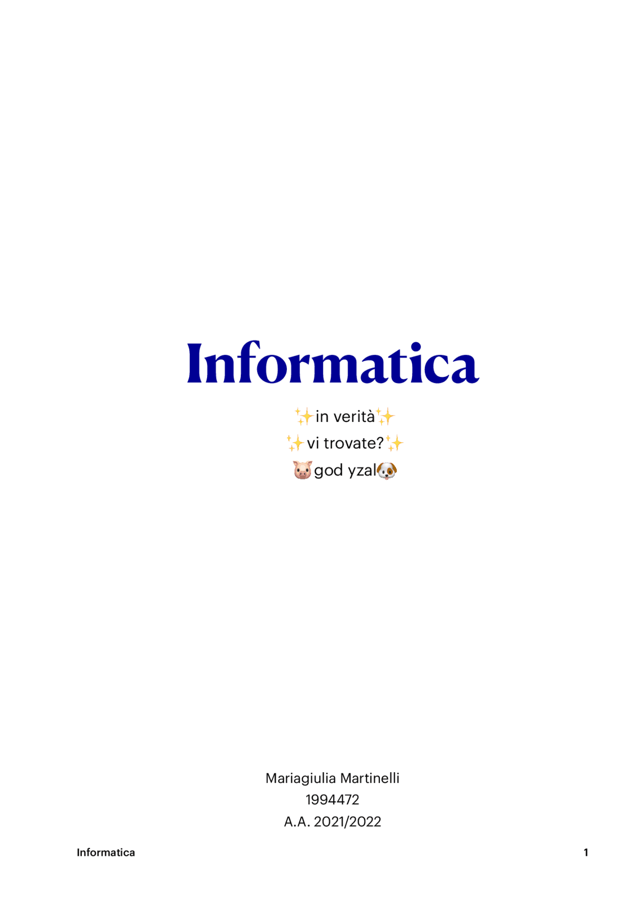 Dispense Informatica Dispense Di Elementi Di Informatica Docsity