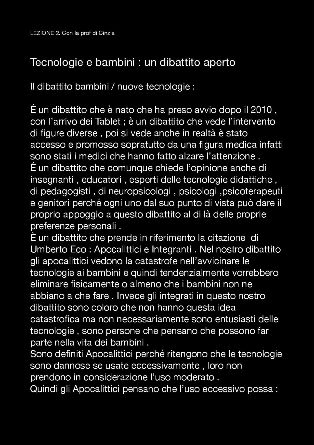 Seconda Lezione Di Video Didattica Appunti Di Scienze Delleducazione