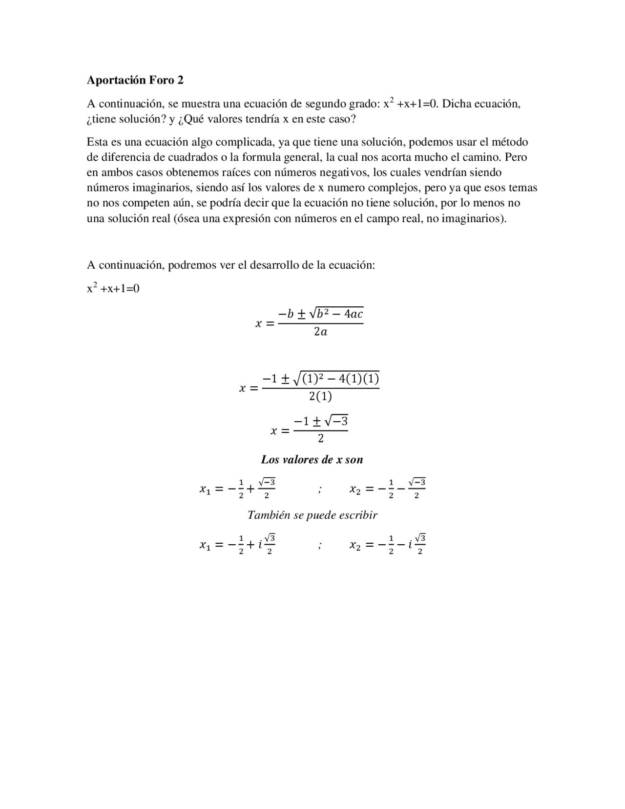Foro 2 Algebra Superior Ejercicios De Álgebra Docsity