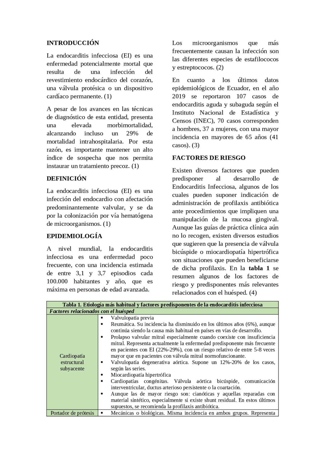 Endocarditis Infecciosa Resúmenes De Infectología Docsity