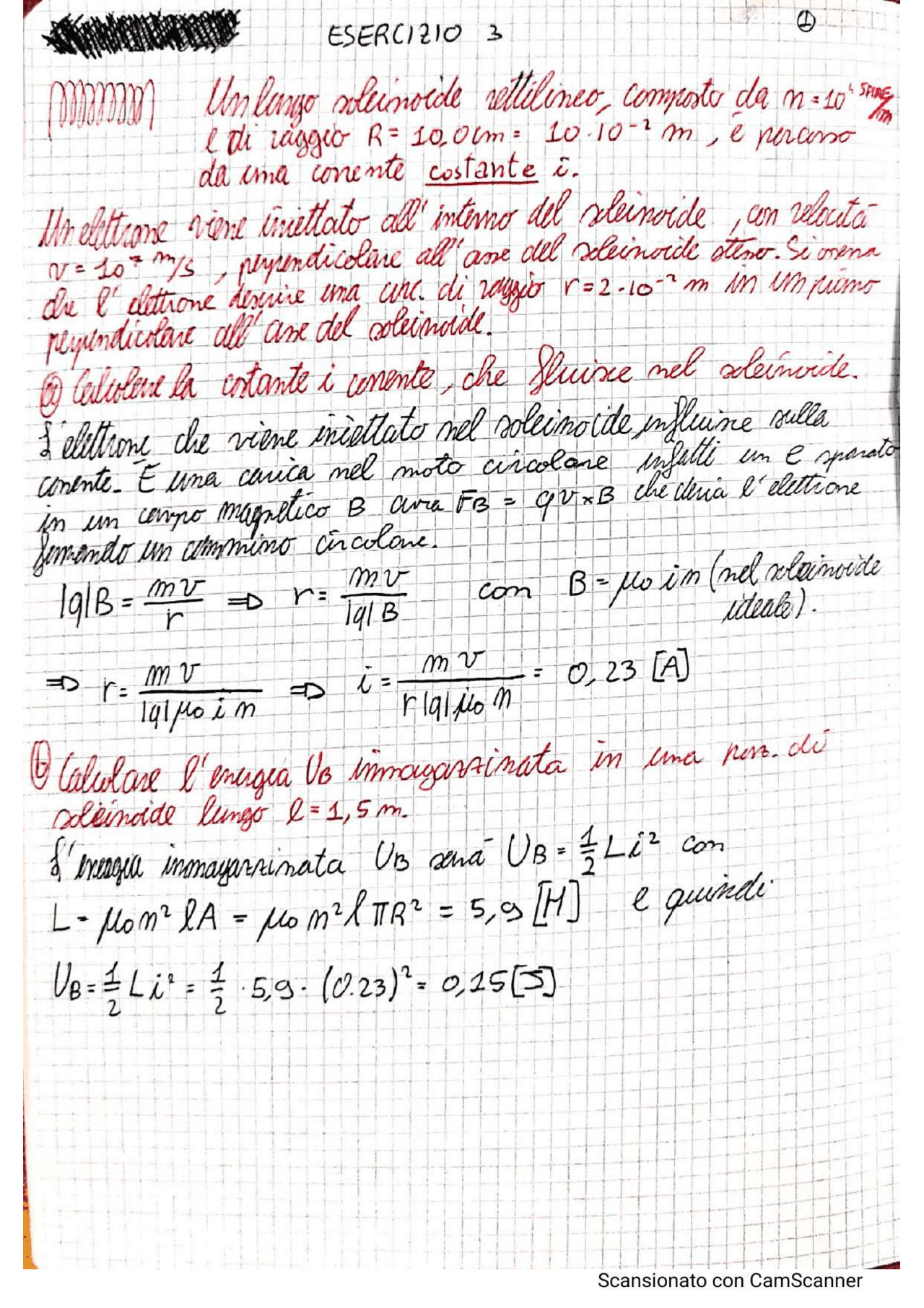 Esercizi fisica generale (Elettromagnetismo, Termodinamica) | Esercizi di Fisica | Docsity