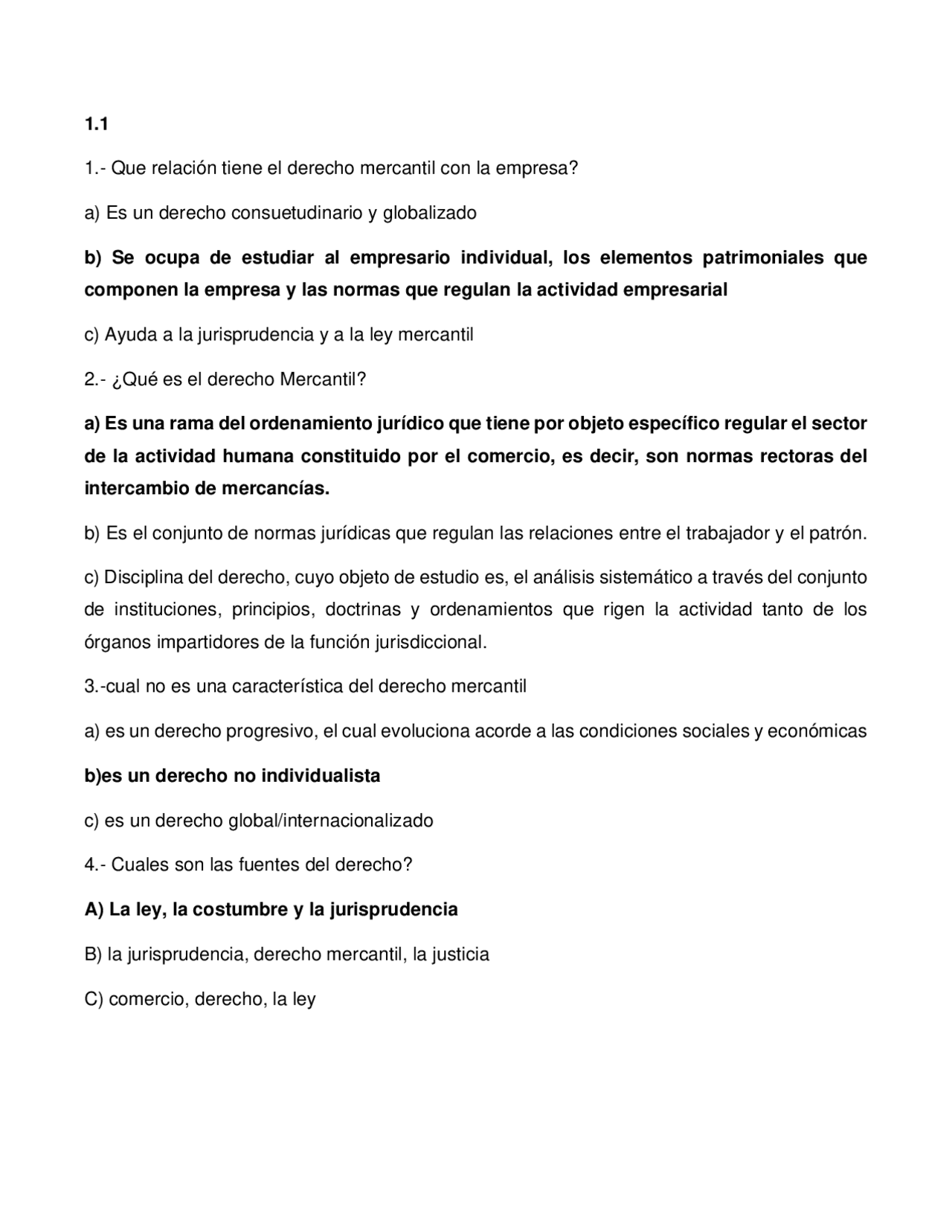 Preguntas de derecho mercantil | Exámenes de Derecho Mercantil | Docsity