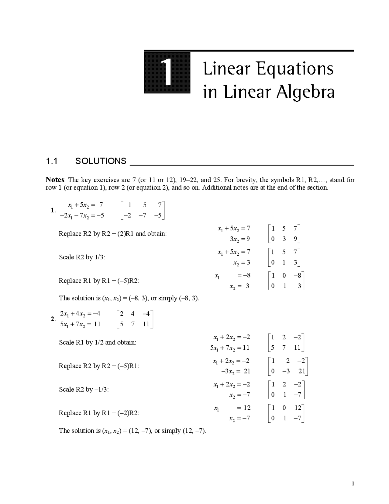 Linear algebra and its applications ed. 5 solution manuel | Exercises ...