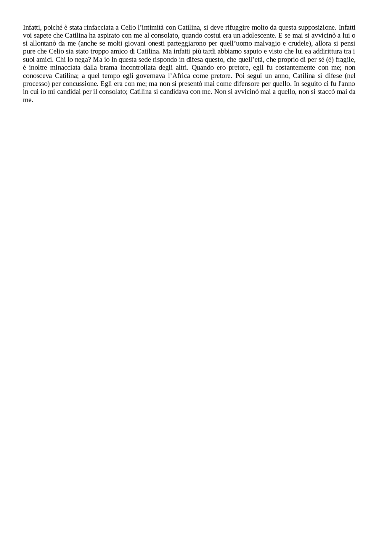 Traduzione Pro Caelio 10, Cicerone | Traduzioni di Letteratura latina ...