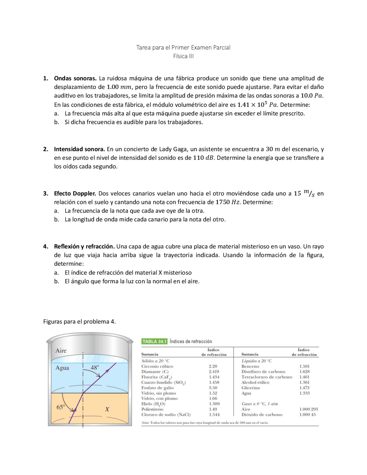 Ejercicios física para practicar | Ejercicios de Física | Docsity