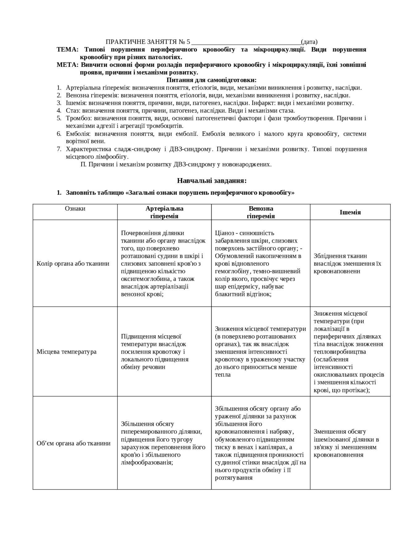Протокол № 5 патфіз Конспекты лекций Патологическая физиология Docsity