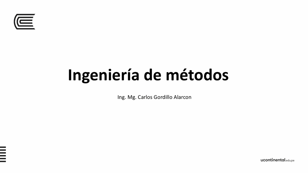 Ingenieria De Metodos Apuntes De Ingeniería Docsity