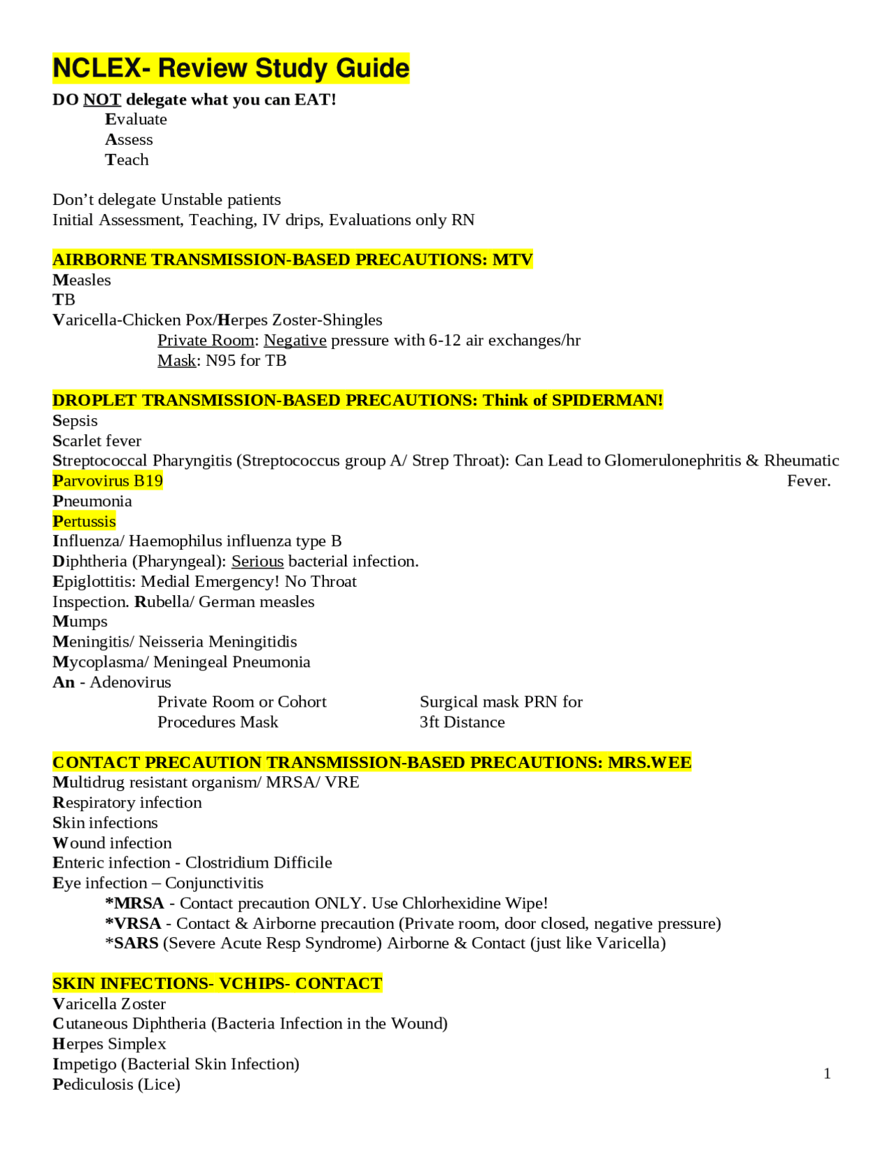 NCLEX- Review Study Guide | Study Guides, Projects, Research Nursing ...