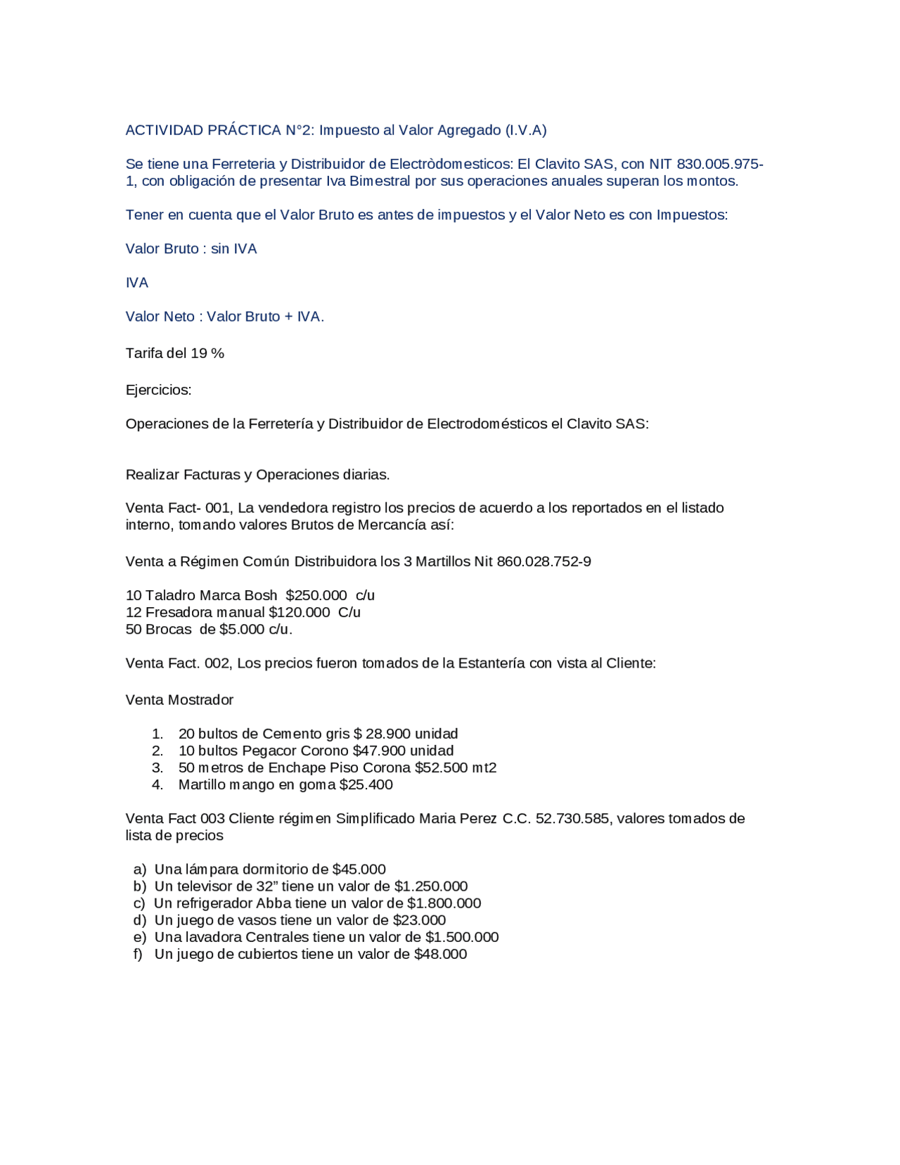 EJERCICIOS PRACTICOS | Guías, Proyectos, Investigaciones de Análisis Financiero | Docsity