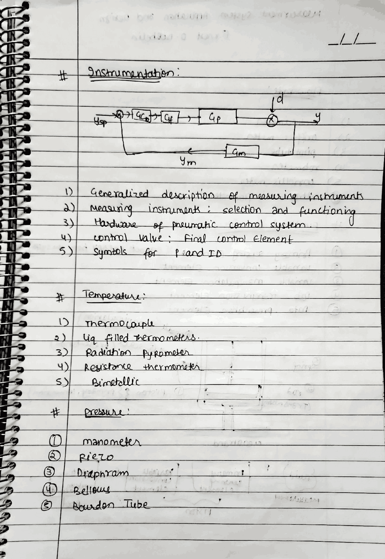 Instrumentation & Process Control Notes | Study notes Chemical ...