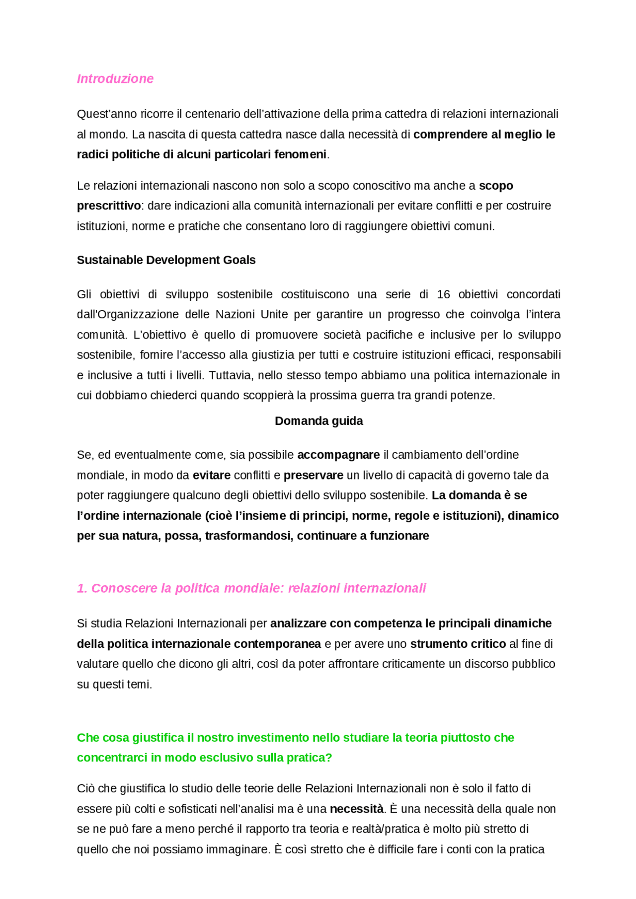 Appunti Su Tutto Il Corso Prof Caffarena Appunti Di Relazioni