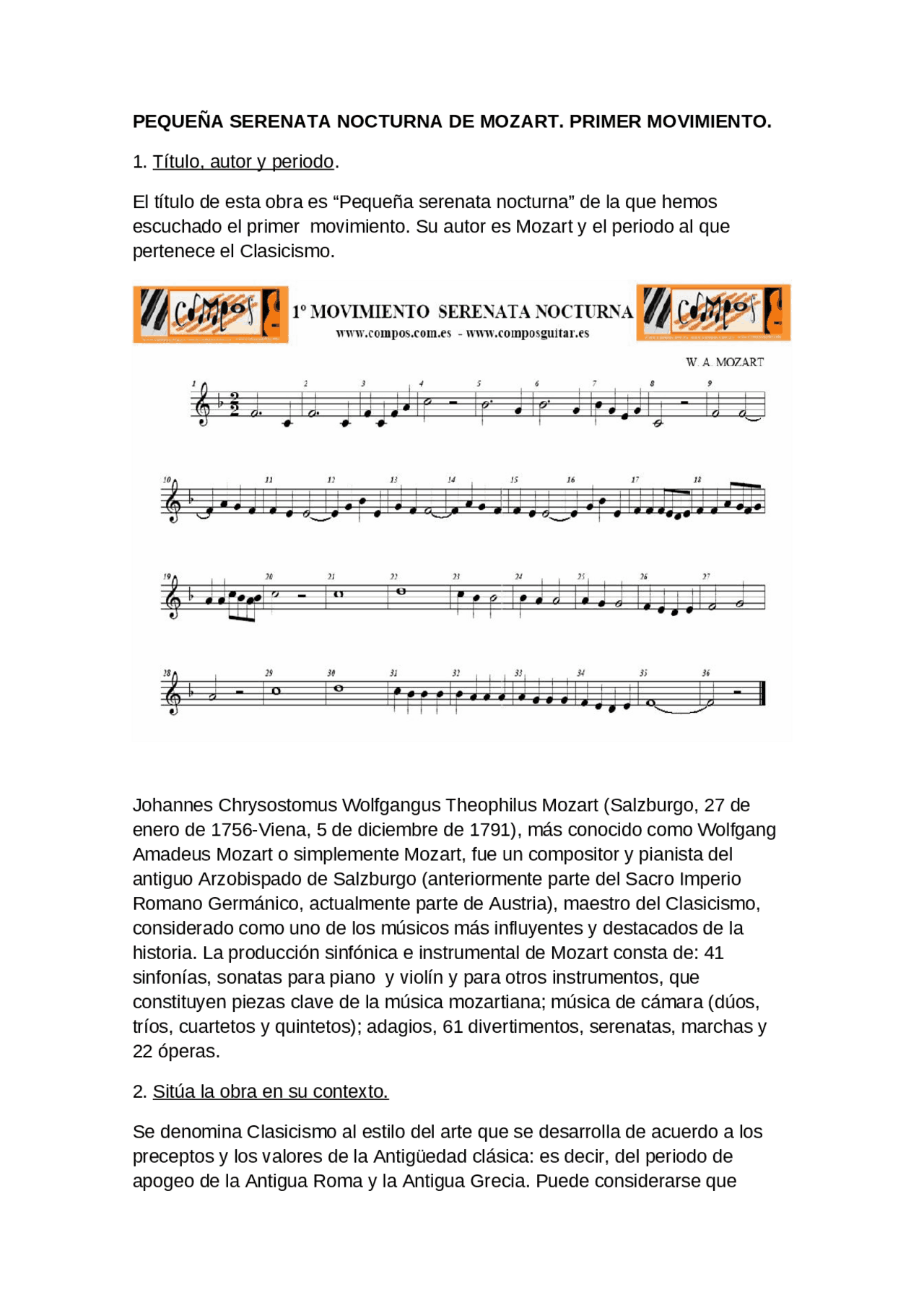 Análisis de audiciones musicales | Exámenes de Análisis Musical | Docsity