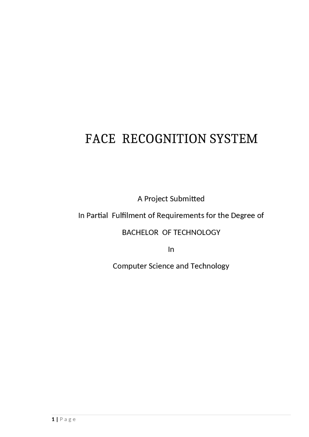 Face Recognition System Thesis Computer Science Docsity