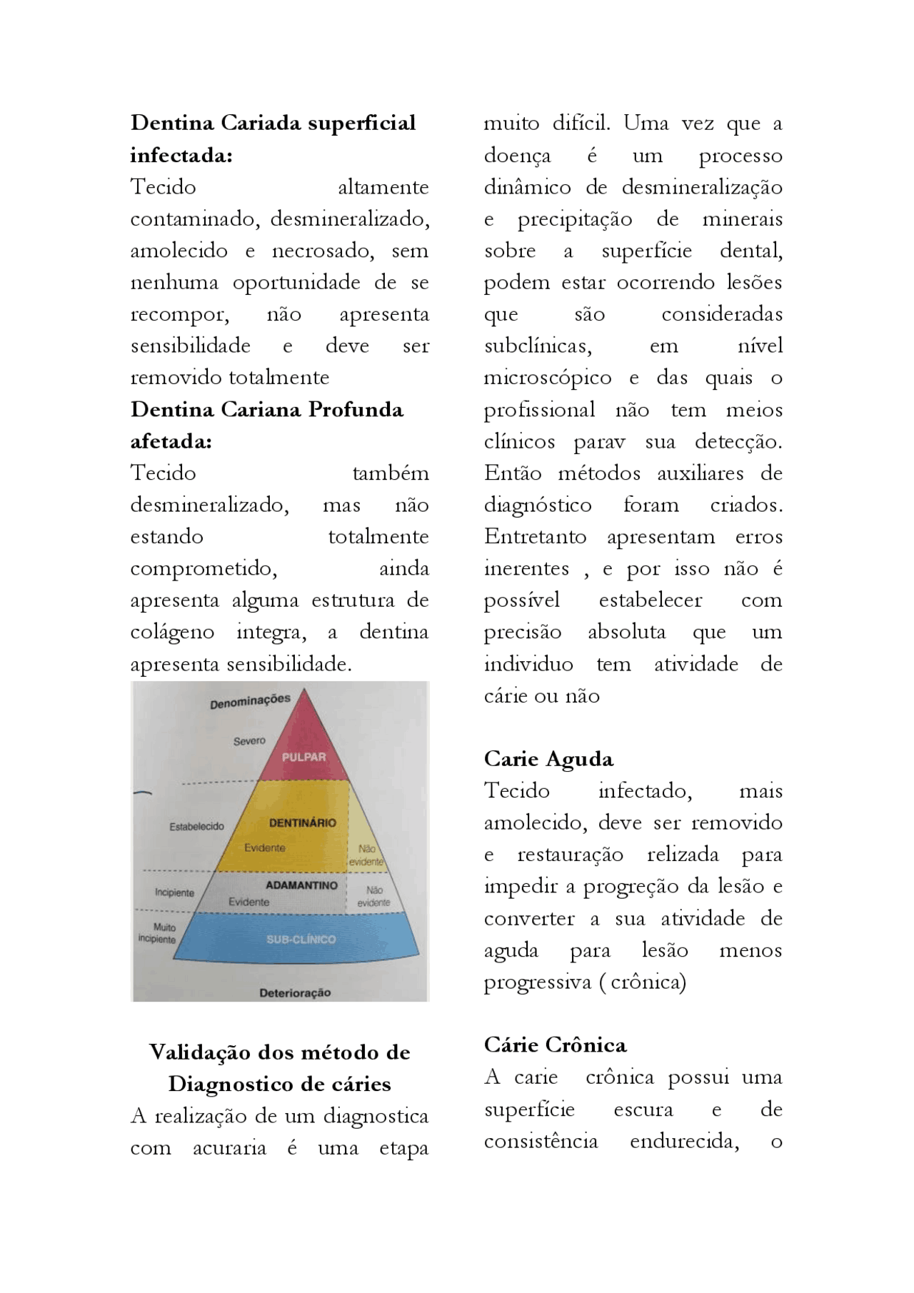 Classificação Das Cavidades Dentistica Esquemas Odontologia Docsity