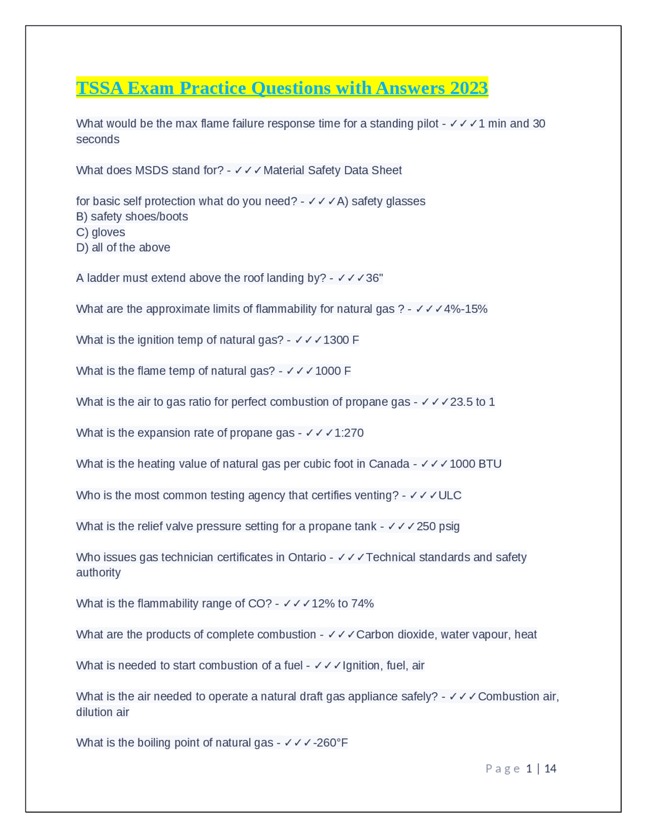 TSSA Exam Practice Questions with Answers 2023 | Exams Company ...