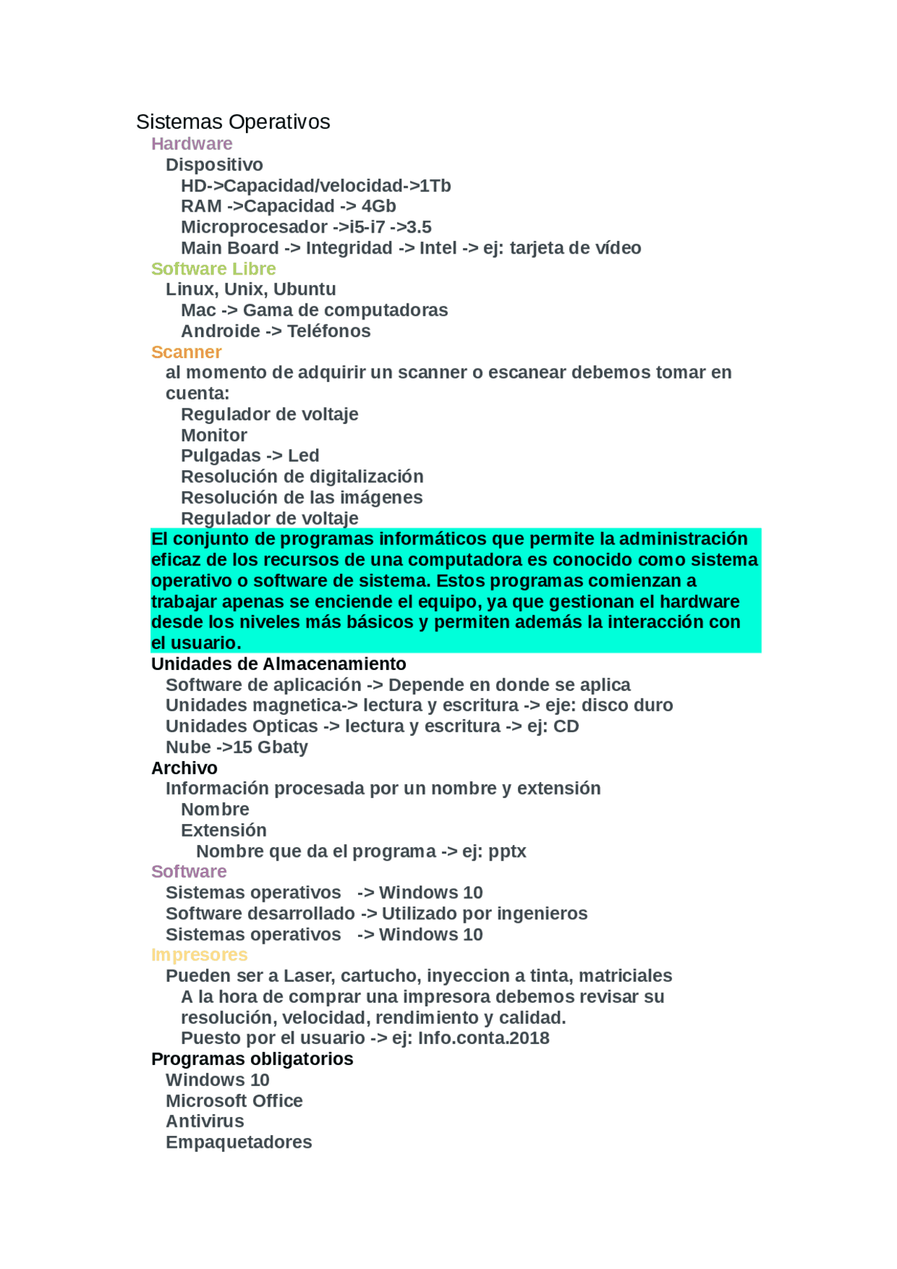 Sistemas Operativosf Diapositivas De Informática Docsity
