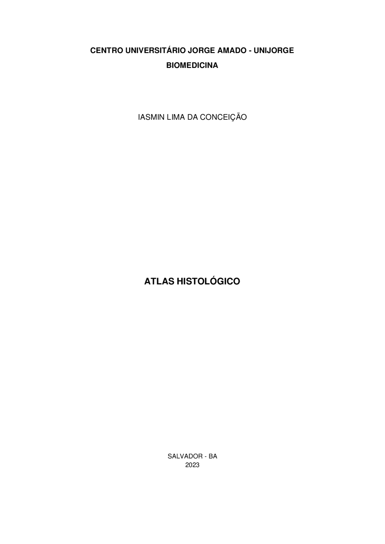 Atlas HistolÓgico Histologia Trabalhos Histologia Docsity