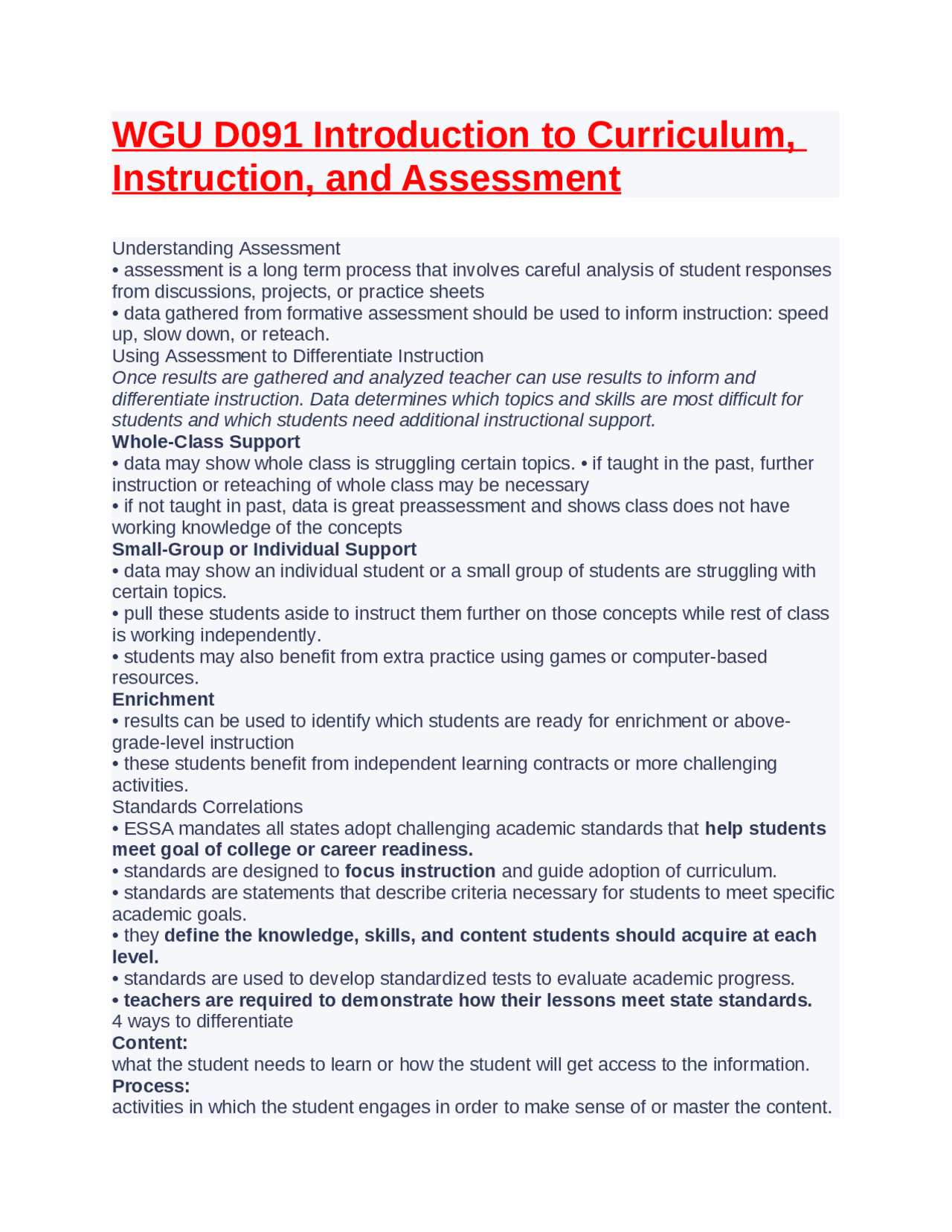 Understanding Assessment And Curriculum Development Exams Advanced