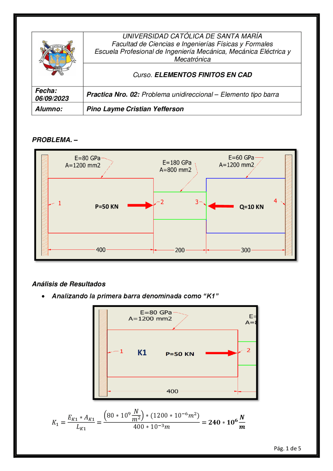 Elementos finitos en cad | Exámenes selectividad de Matemáticas | Docsity