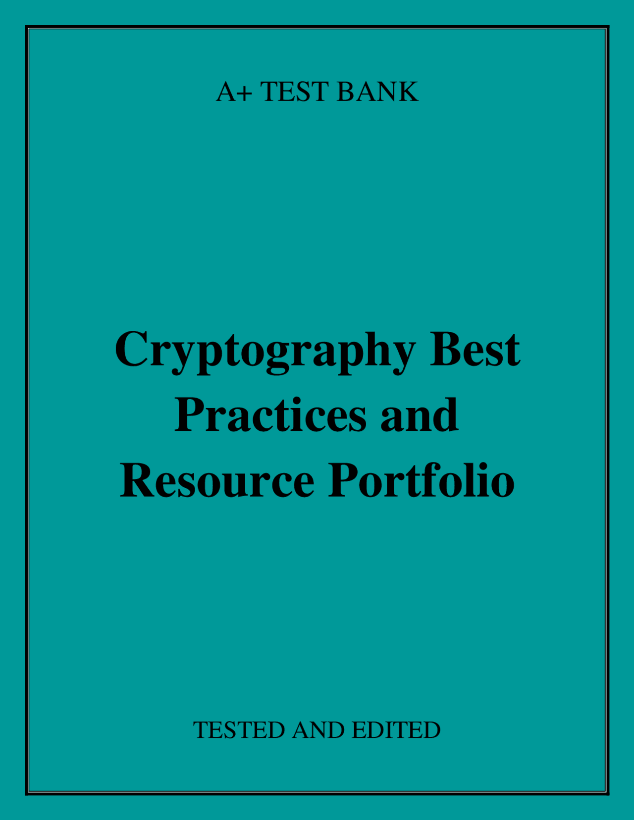 Cryptography Best Practices And Resource Portfolio Exams