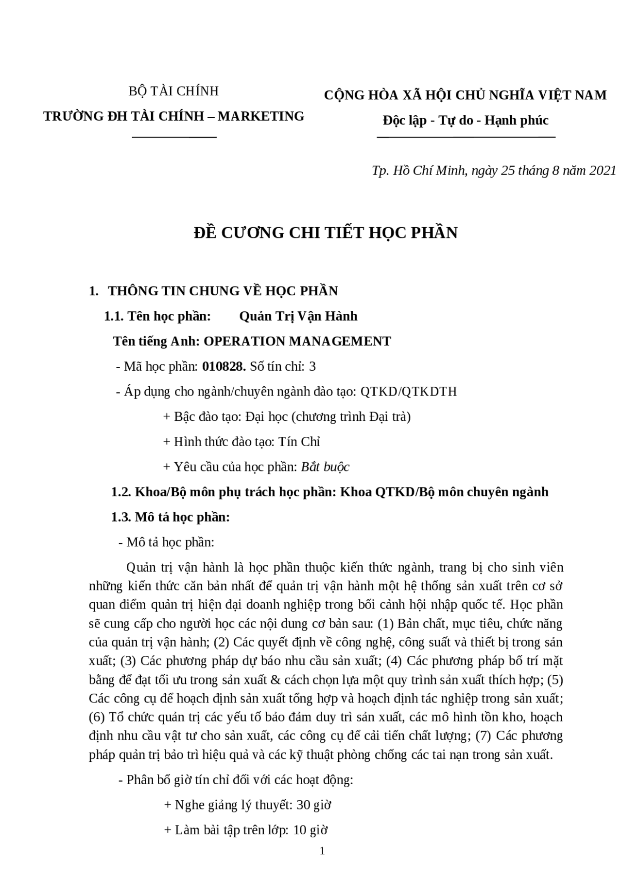Quản Trị Vận Hành đại Trà Schemes And Mind Maps Economics Docsity