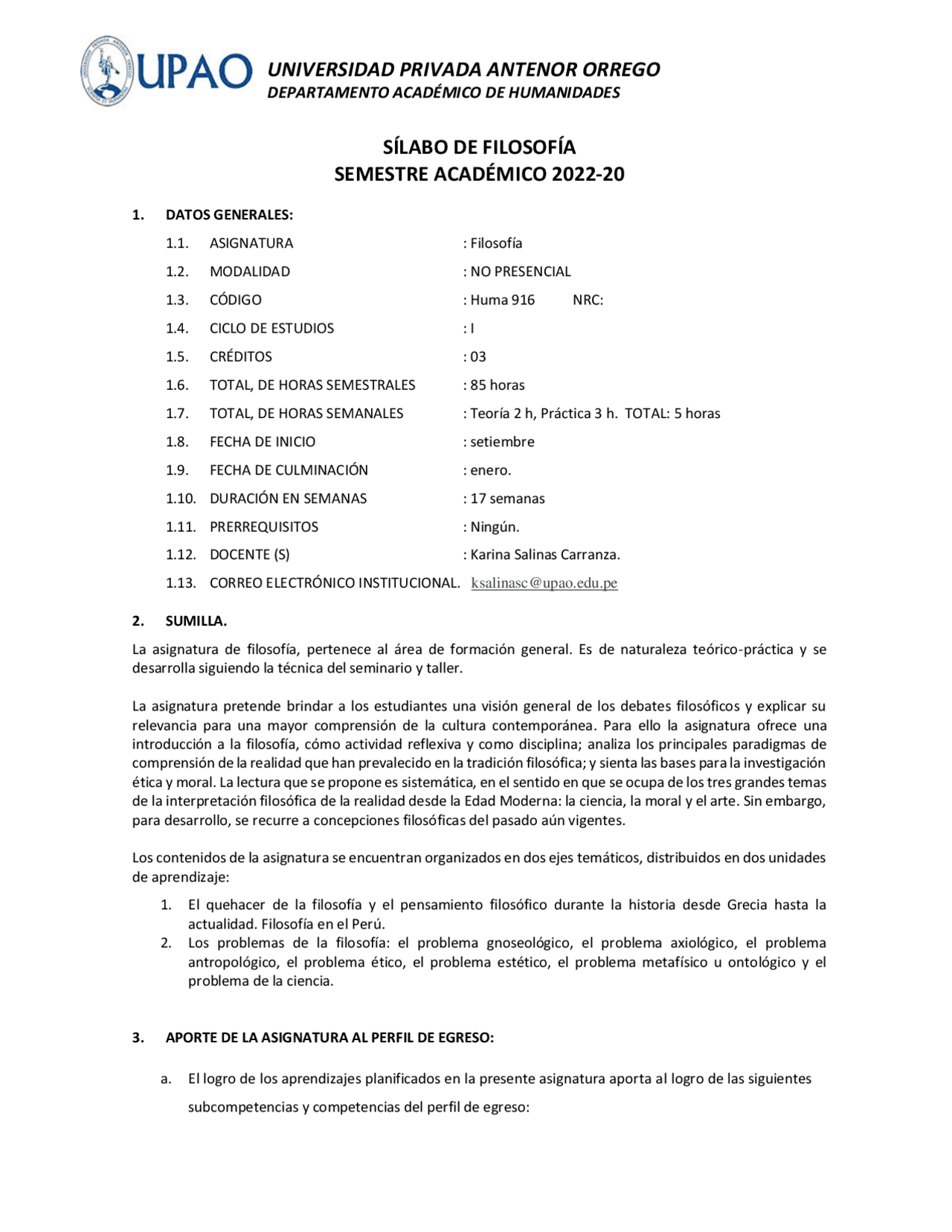 Sílabos De Asignatura Exámenes Selectividad De Derecho Docsity