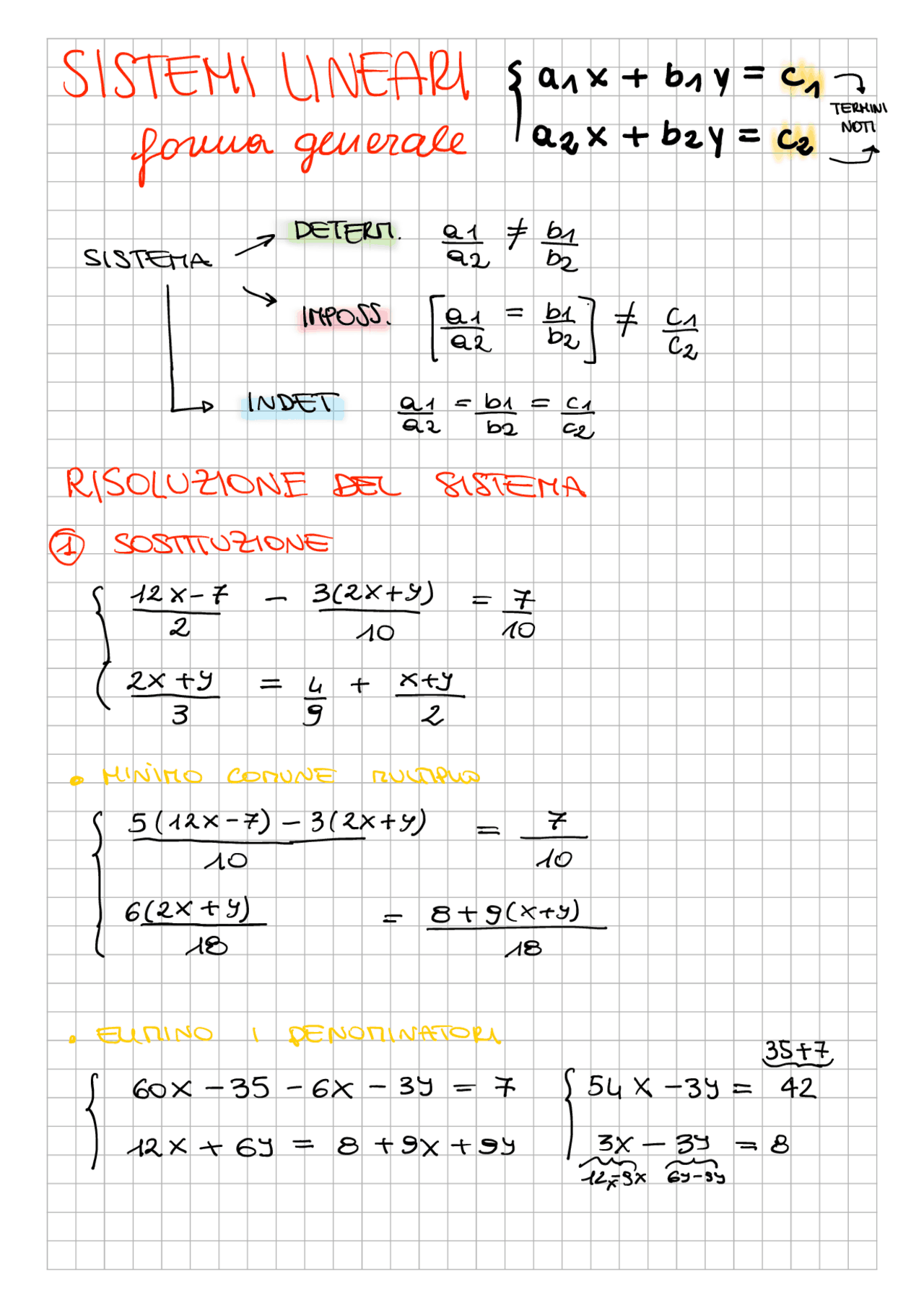 Esercizi Sistemi Lineari Metodi Risoluzione Esercizi Di Matematica